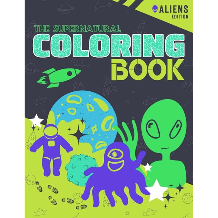 Buy Aliens Artbook: Badass Coloring Book for Cosmic Kids, 8.5x11”, 40 ...