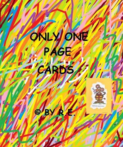 Only One Page Cards- Card No. 42: Happy Birthday to you! (greeting card ...