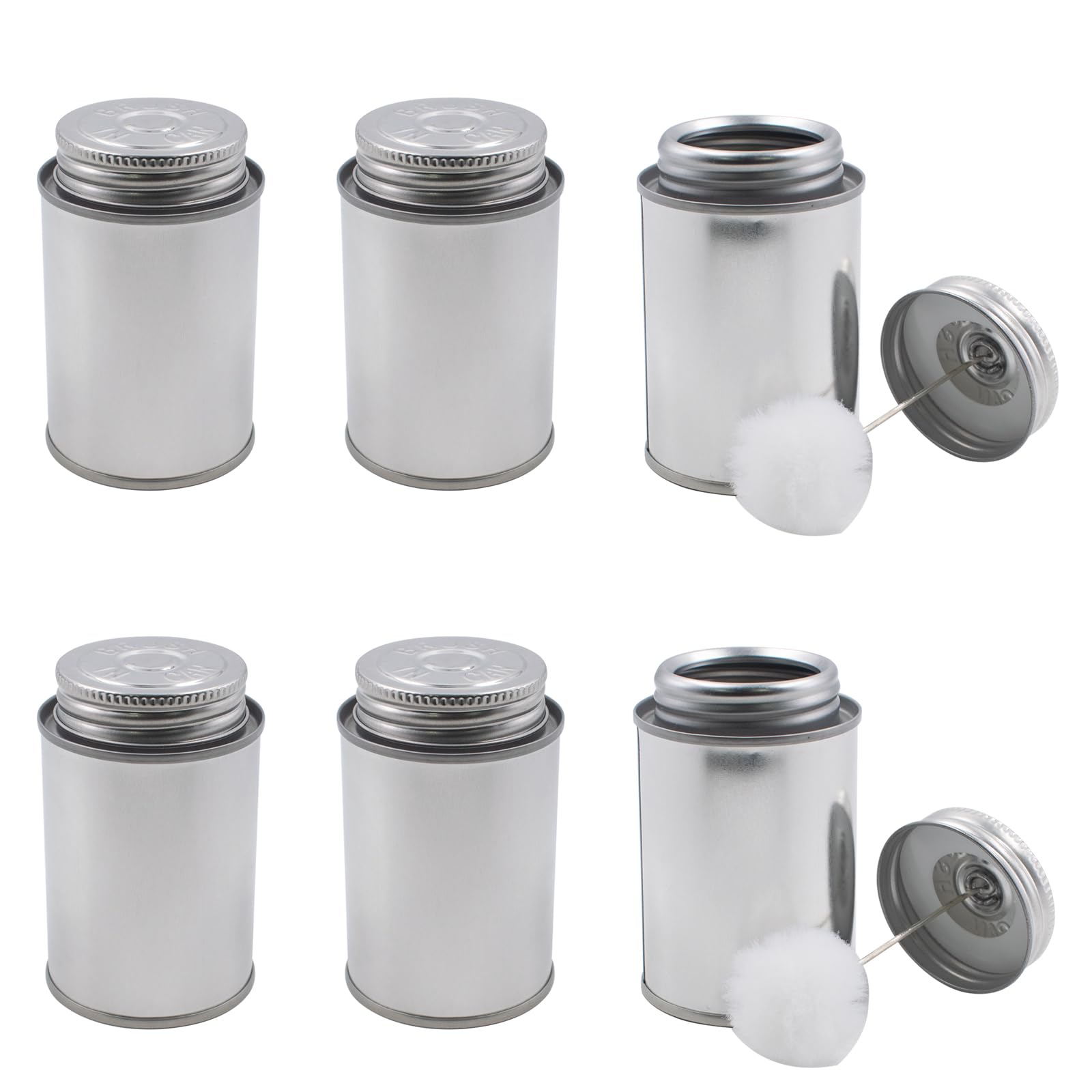 Amazon.com: 6 PCS Bottle Wool Daubers with Ball Brush, Tinplate Empty ...