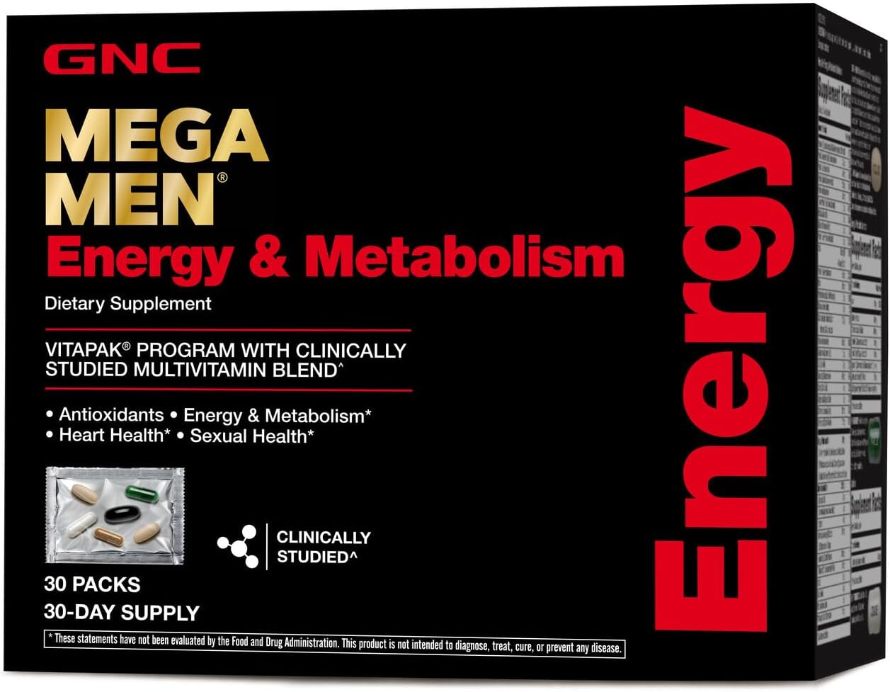 Amazon.com: GNC Mega Men Energy and Metabolism Supplement, 90 Count ...