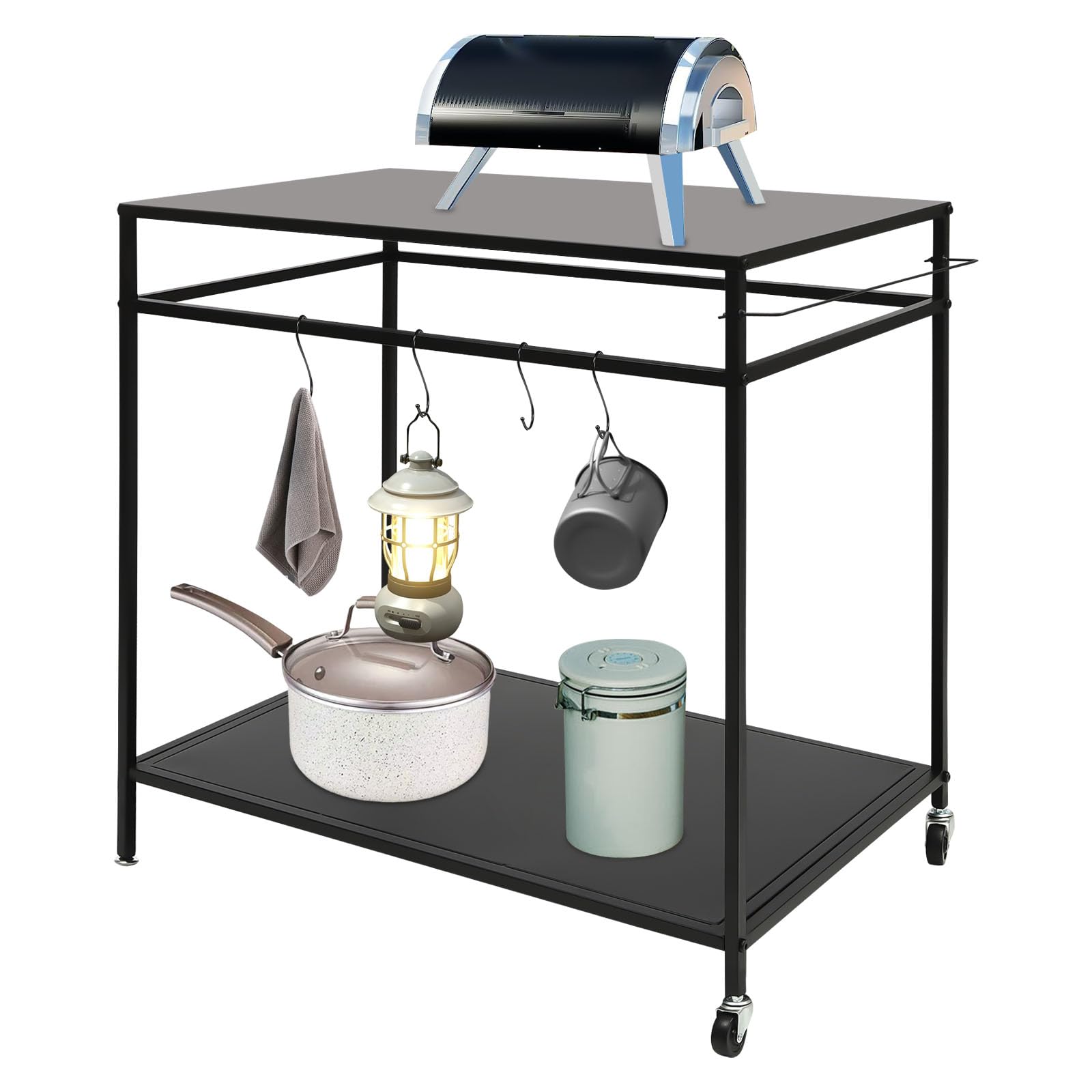 Amazon.com: SNKOURIN Outdoor Grill Dining Cart, Outdoor Garden Patio ...