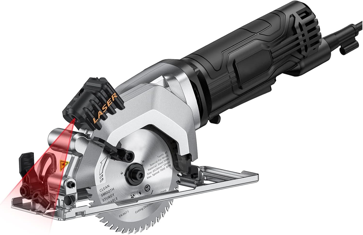 Weytoll Mini Circular Saw 4.8 Amp 4-1/2 Inch Compact Circular Saw ...