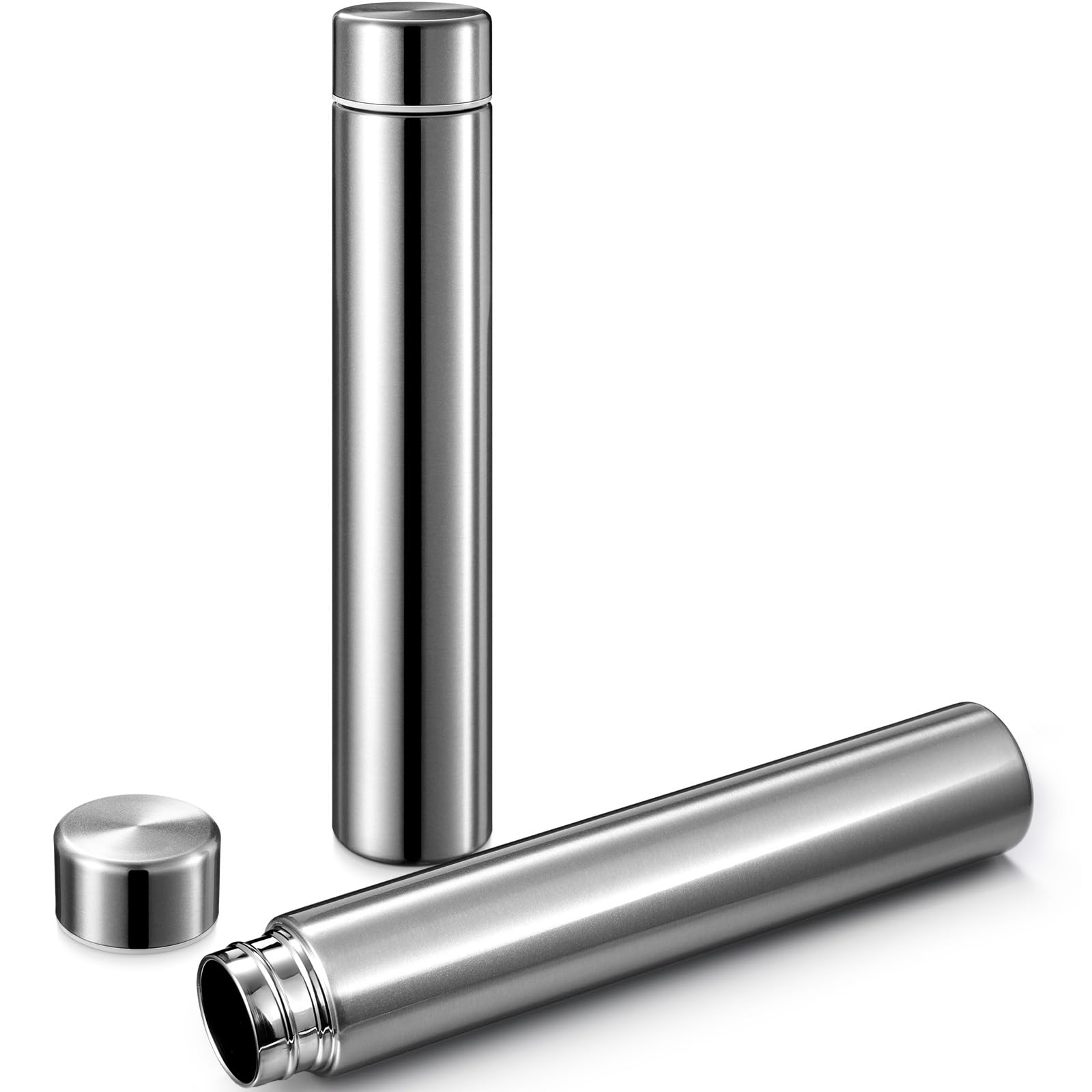 Amazon.com: Vesici Slim Water Bottle 8.8 oz Small Stainless Steel Purse ...