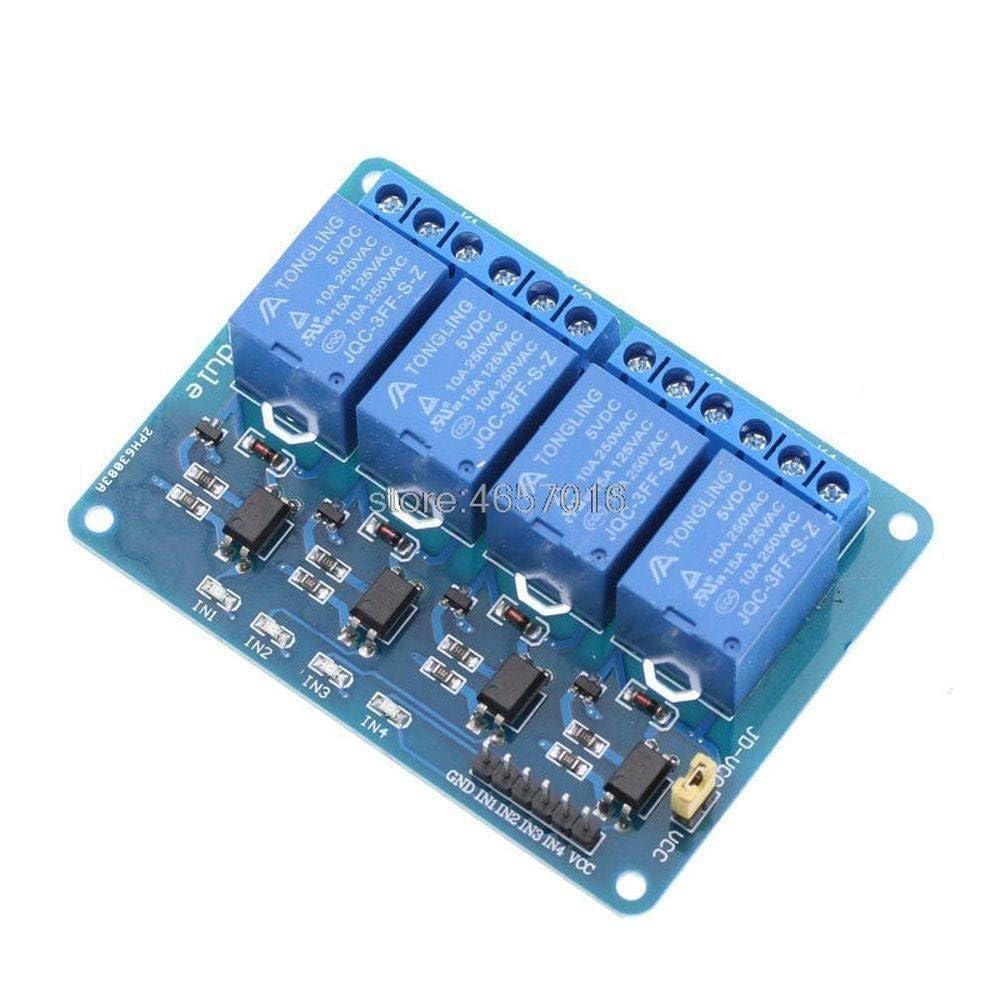 4 Channel Relay Module 4 Channel Relay Control Board Optocoupler ...