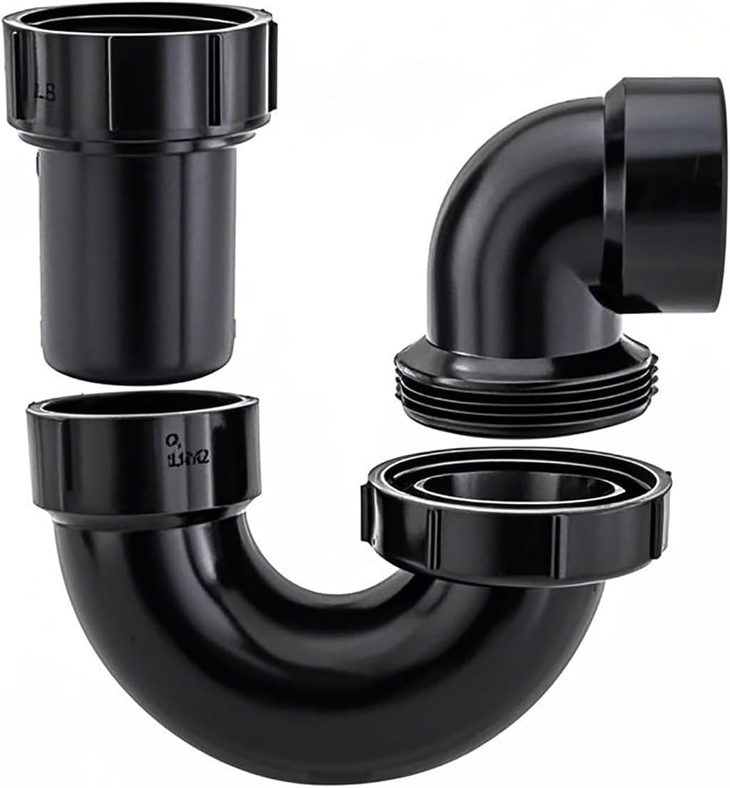 Amazon.com: Lesso ABS Adjustable P Trap1 1/2 Inch for RV Drain Bathroom ...