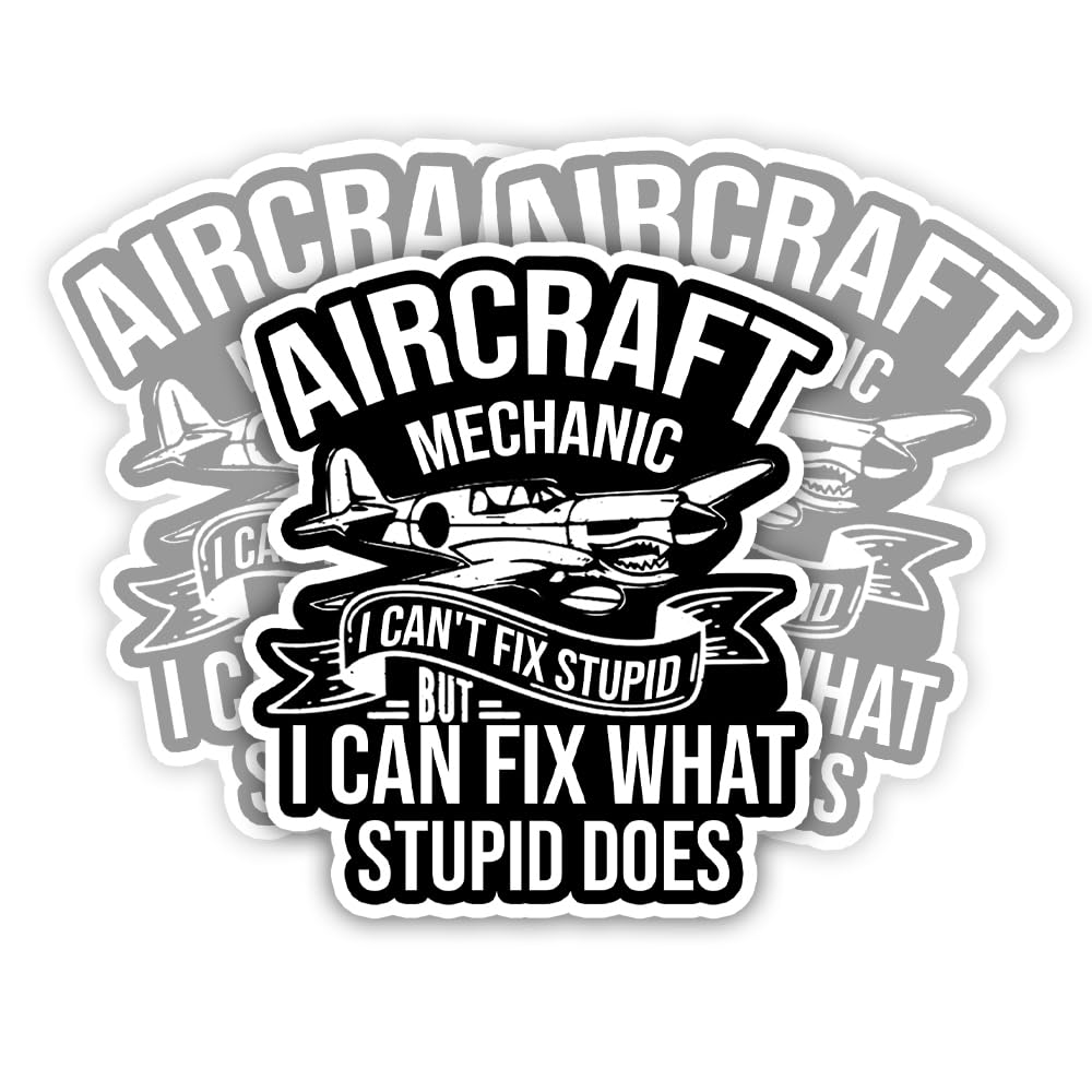 Amazon.com: SODAVA (3Pcs) Aircraft Mechanic Stickers Aircraft ...