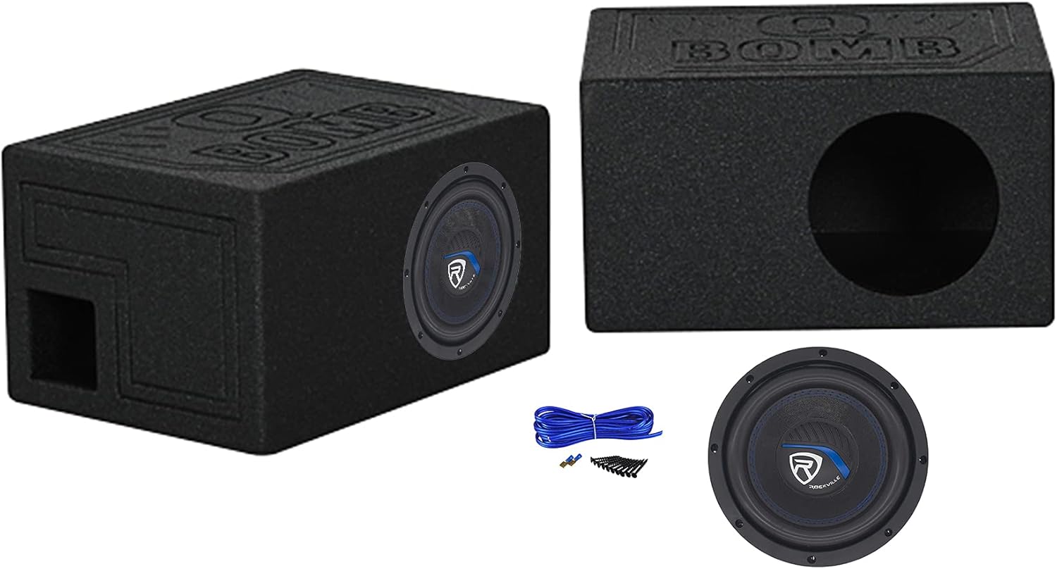 Amazon.com: Rockville K5 W8K5S2 8" 800 Watt 2 Ohm Car Subwoofer Bundle ...