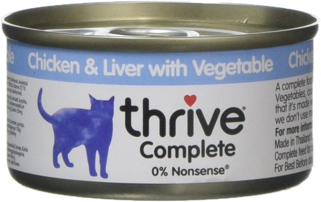 Thrive Chicken and Liver with Vegetables Complete Cat Food, Pack of 6 ...