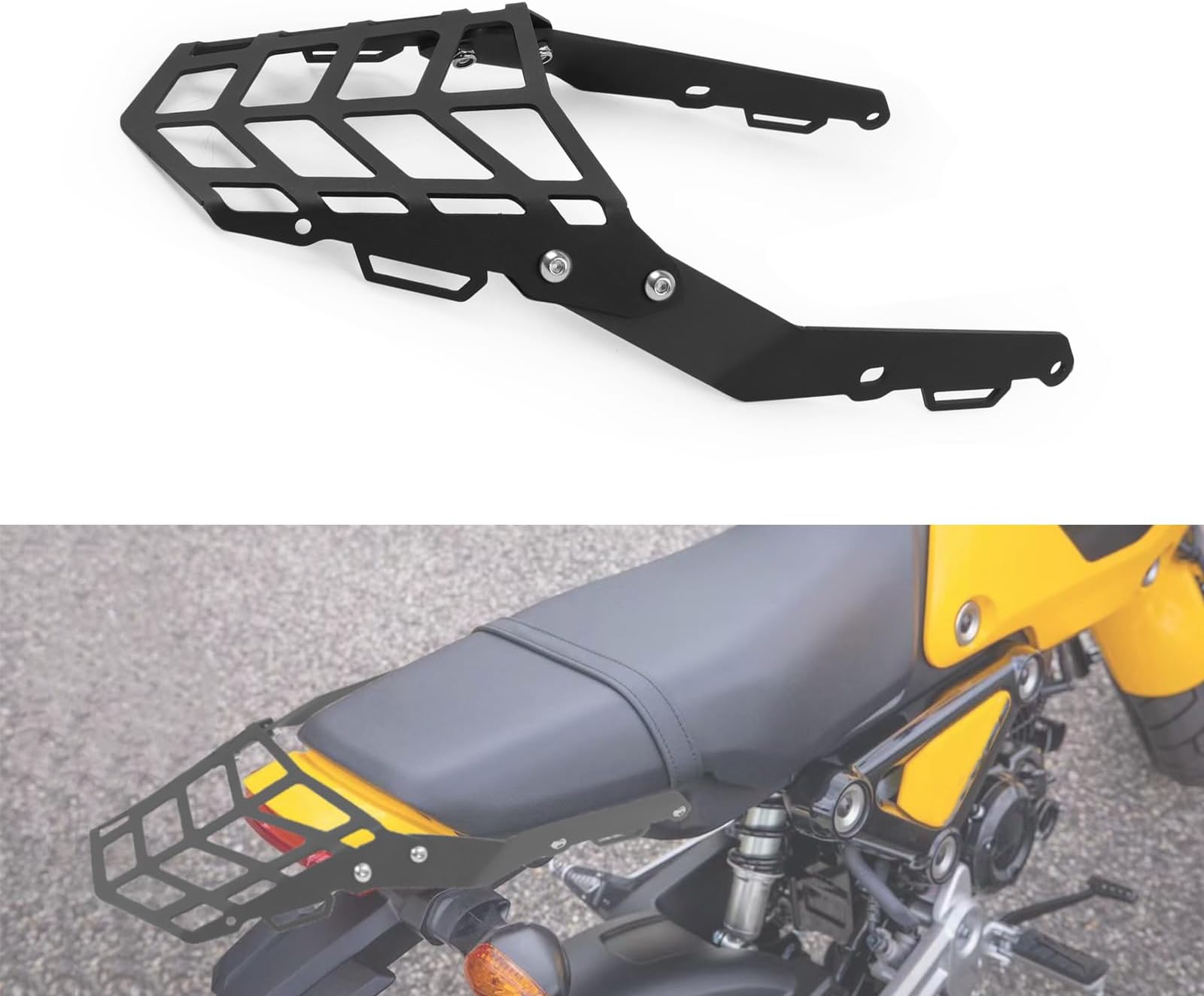 Amazon.com: Grom 2022 2023 2024 Rear Rack Tail Luggage Rack Cargo ...