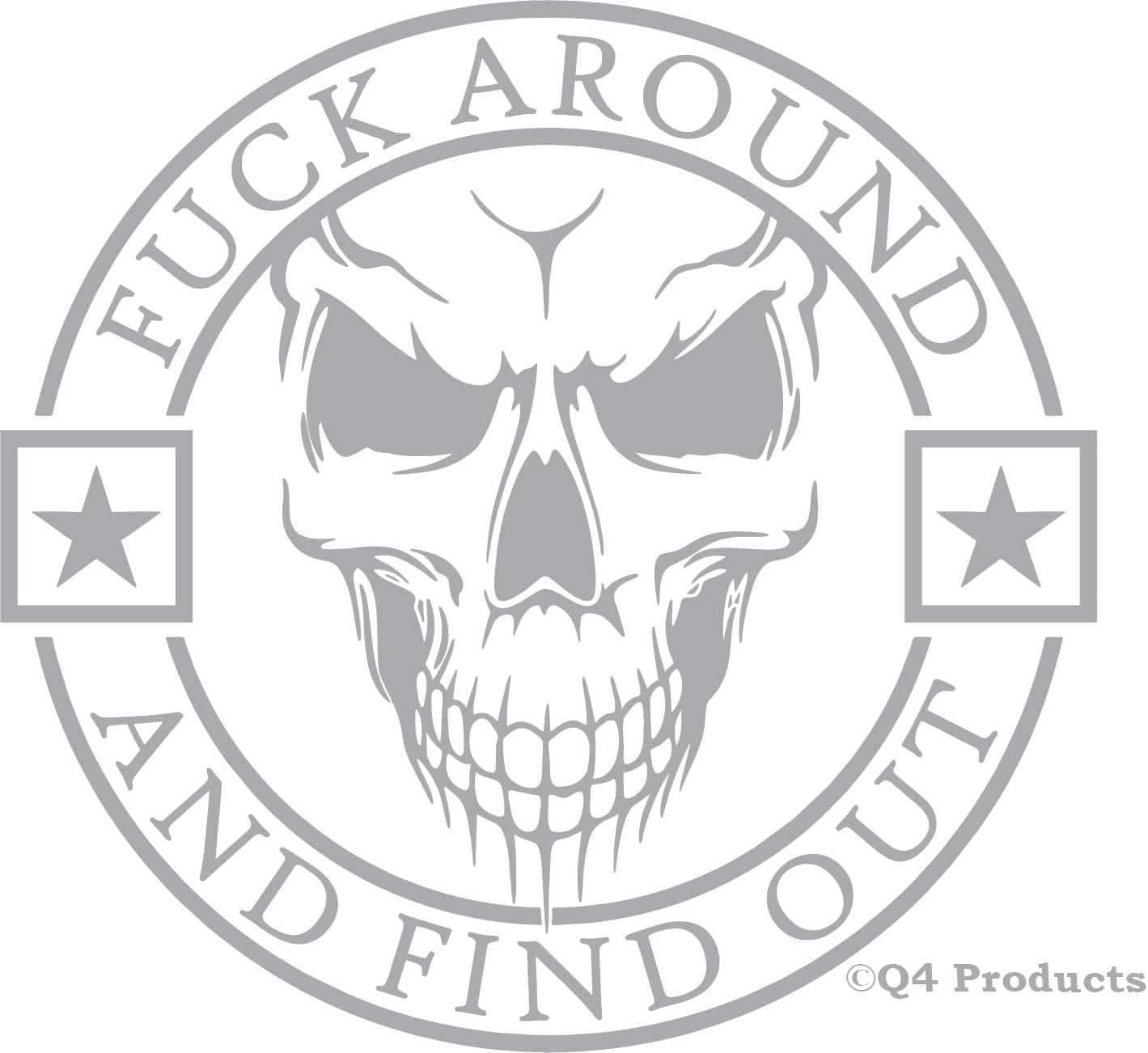 Amazon.com - FAFO Skull Decal - Fuck Around and Find Out Color Decal ...
