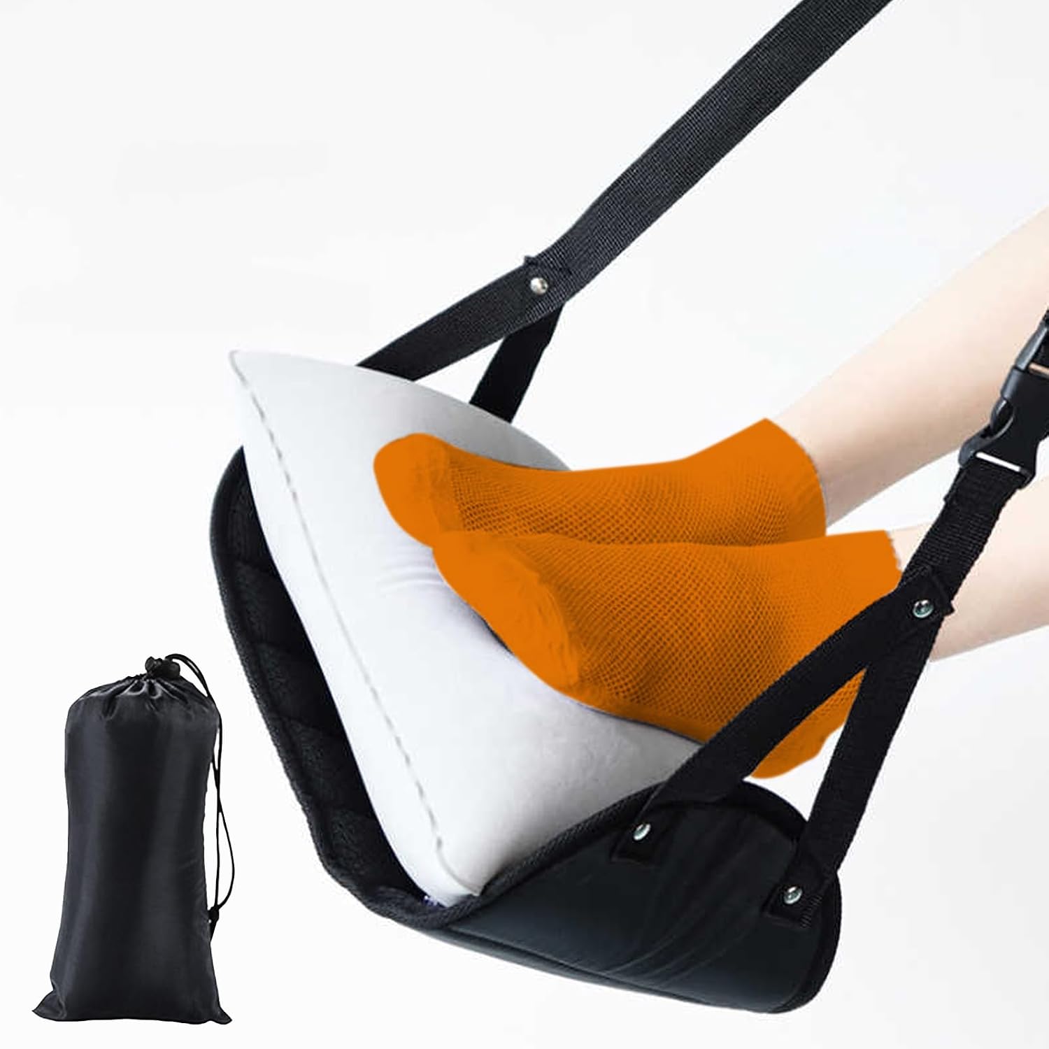 Amazon.com: Doseno Inflatable Foot Hammock for Plane Travel – Ultimate ...