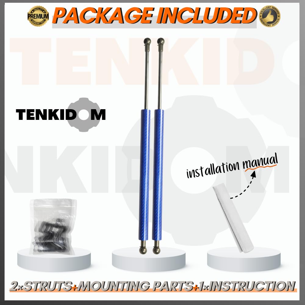 Snapklik.com : TENKIDOM Carbon Fiber Hood Struts Compatible