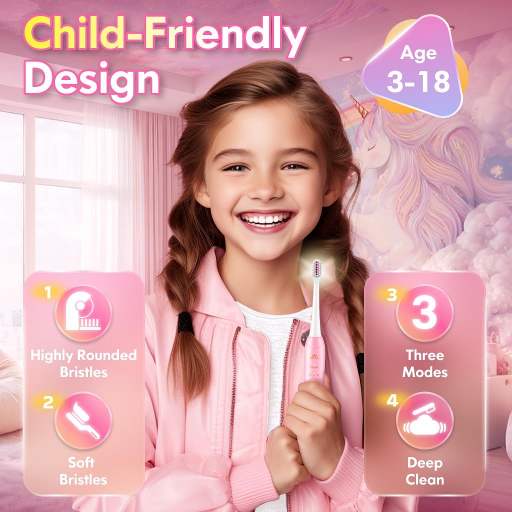 DADA-TECH Kids Rechargeable Electric Toothbrush with Australia | Ubuy