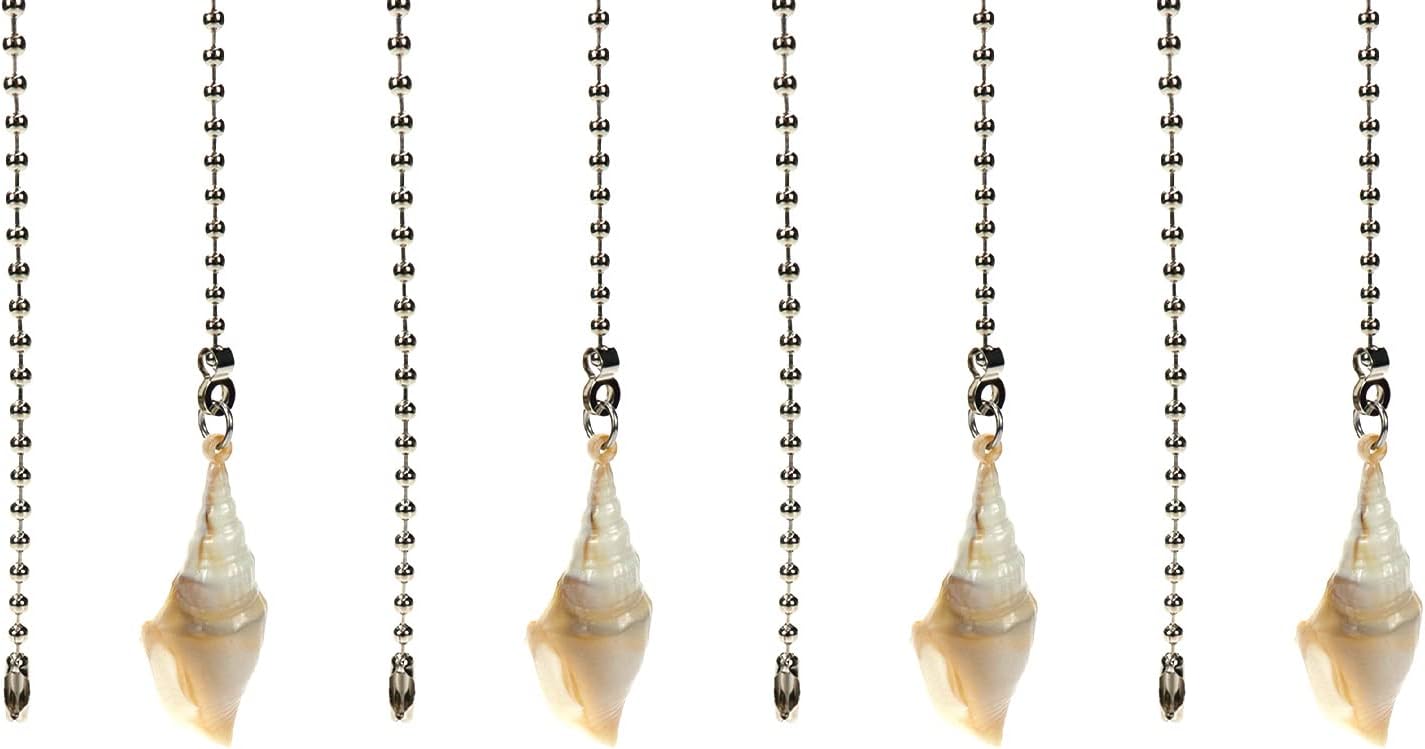 Amazon.com: Wealrit 4 Pcs Conch Shell Ceiling Fan Pull Chains, 14 Inch ...