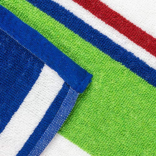 Snapklik.com : Extra Large Terry Loop Cabana Stripe Beach Towel 34 X 63 ...