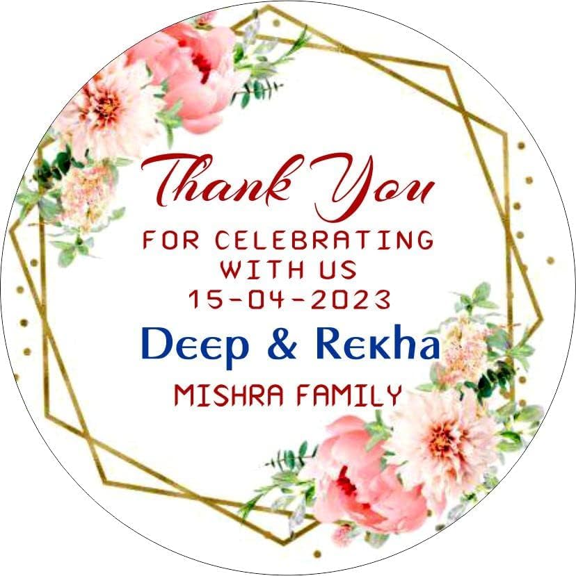 Customized Thank You Stickers for Return Gift Birthday Baby Shower ...
