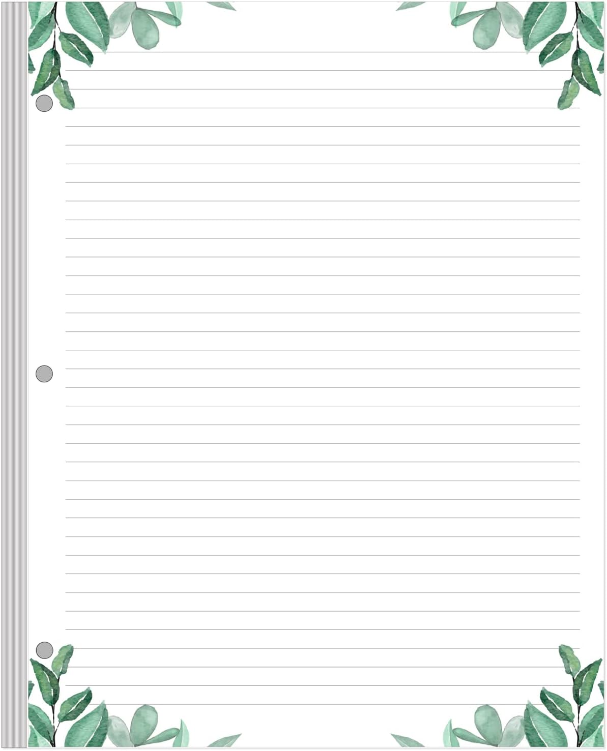 Amazon.com : A4 Lined Refill Paper, 3-Hole Punched Ruled Filler Paper ...