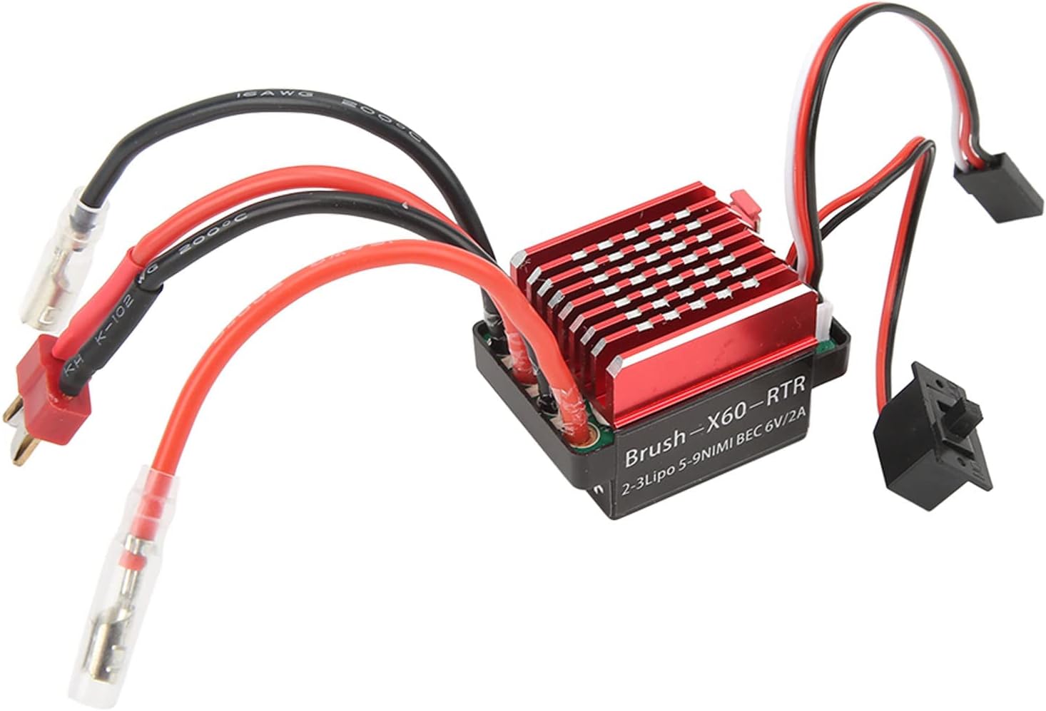 Amazon.com: VGEBY 60A RC Brushed ESC, 6V 2A Brushed Speed Controller ...