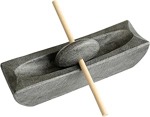 Amazon.com: YWJLQH Tea Grinding Small Mortar Stone Roller Multipurpose ...