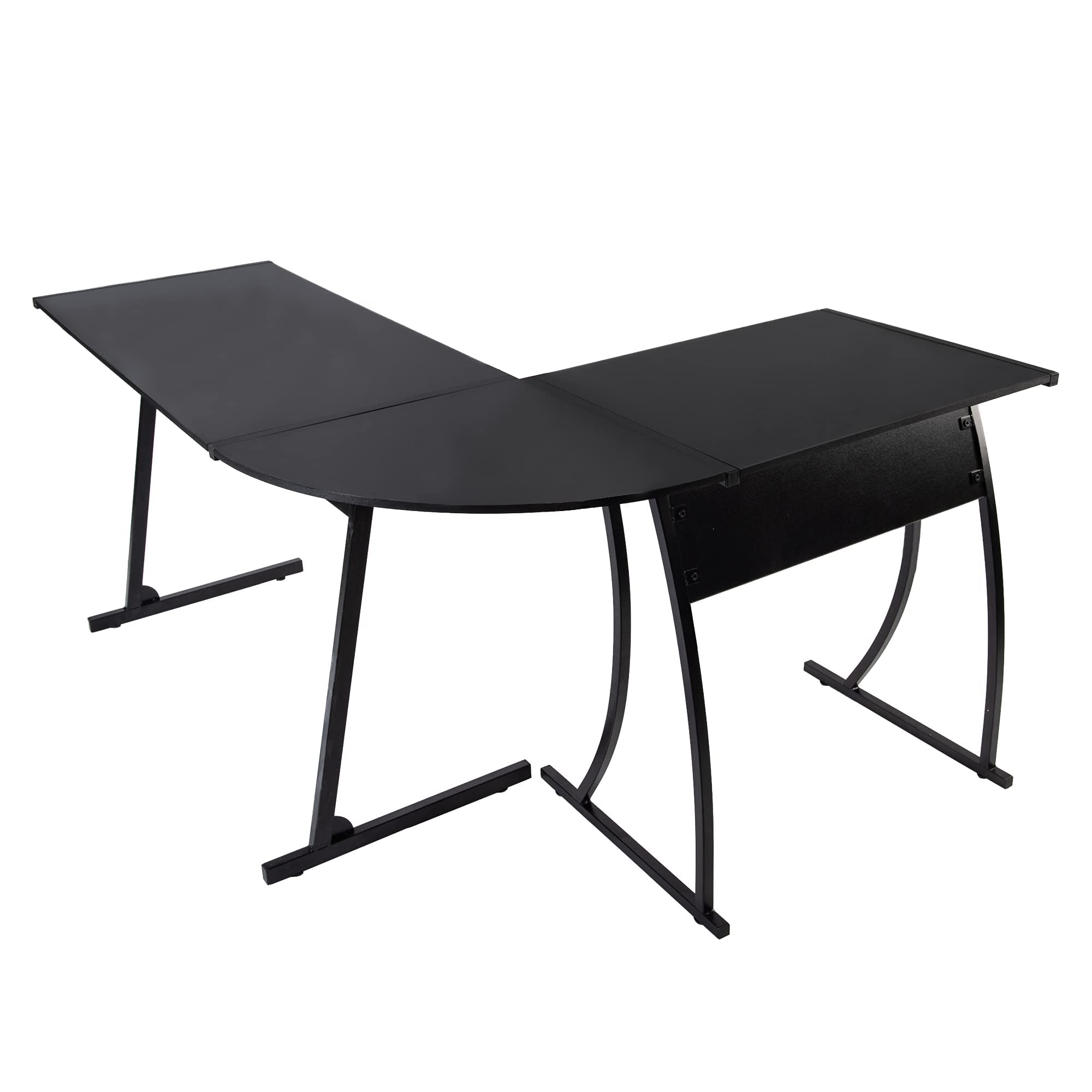 Cairo L-Shape Glass Desk Black | atelier-yuwa.ciao.jp