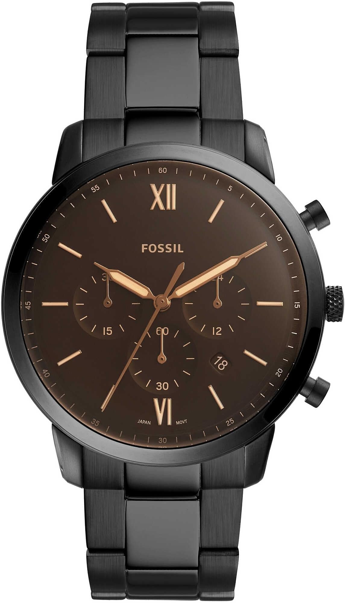 Fossil Mens Quartz Watch, Analog Display and Leather Strap FS4656: Buy ...