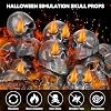 Amazon.com : Poen 20 Pcs Fire Pits Skull Stones Imitated Human Skull ...