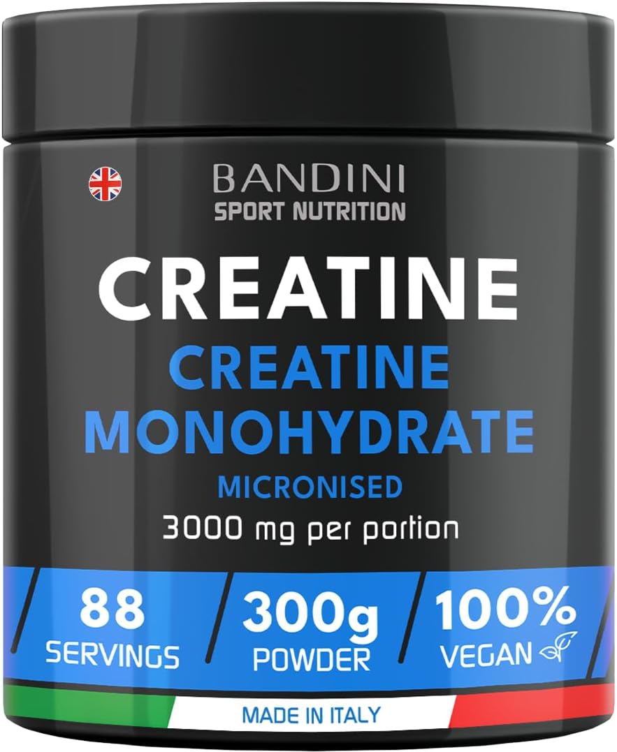 Bandini® Creatine Monohydrate Powder Pure 300g (88 x 3g Servings ...