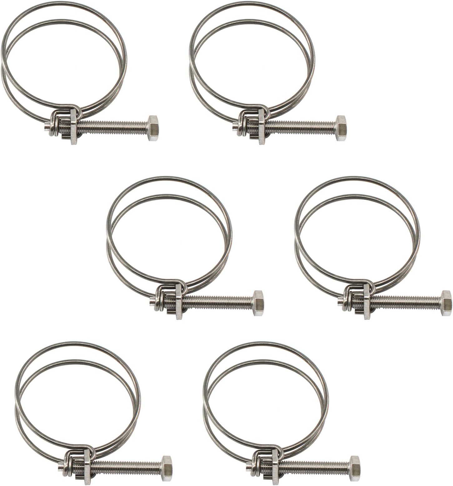 Amazon.com: PondH2o Double Wire Pond Hose Clamps 1 1/2" (38mm), VALUE 4 ...