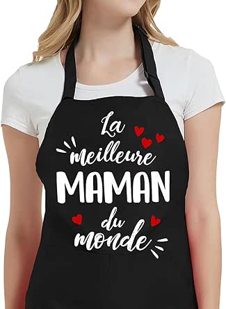 Gkmamrg Cadeau Fete des meres Tablier Cuisine - Cadeau Maman - Tablier ...