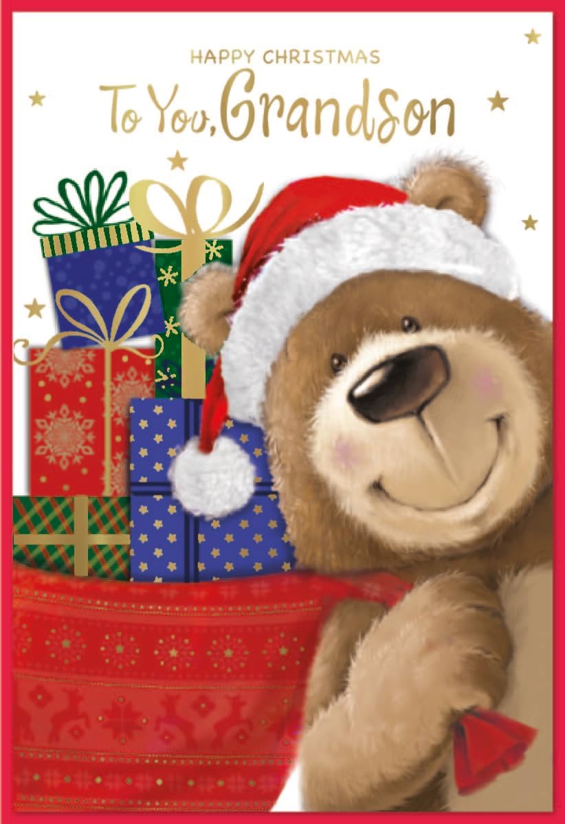 ICG Wonderful Grandson At Christmas Card : Amazon.co.uk: Stationery ...