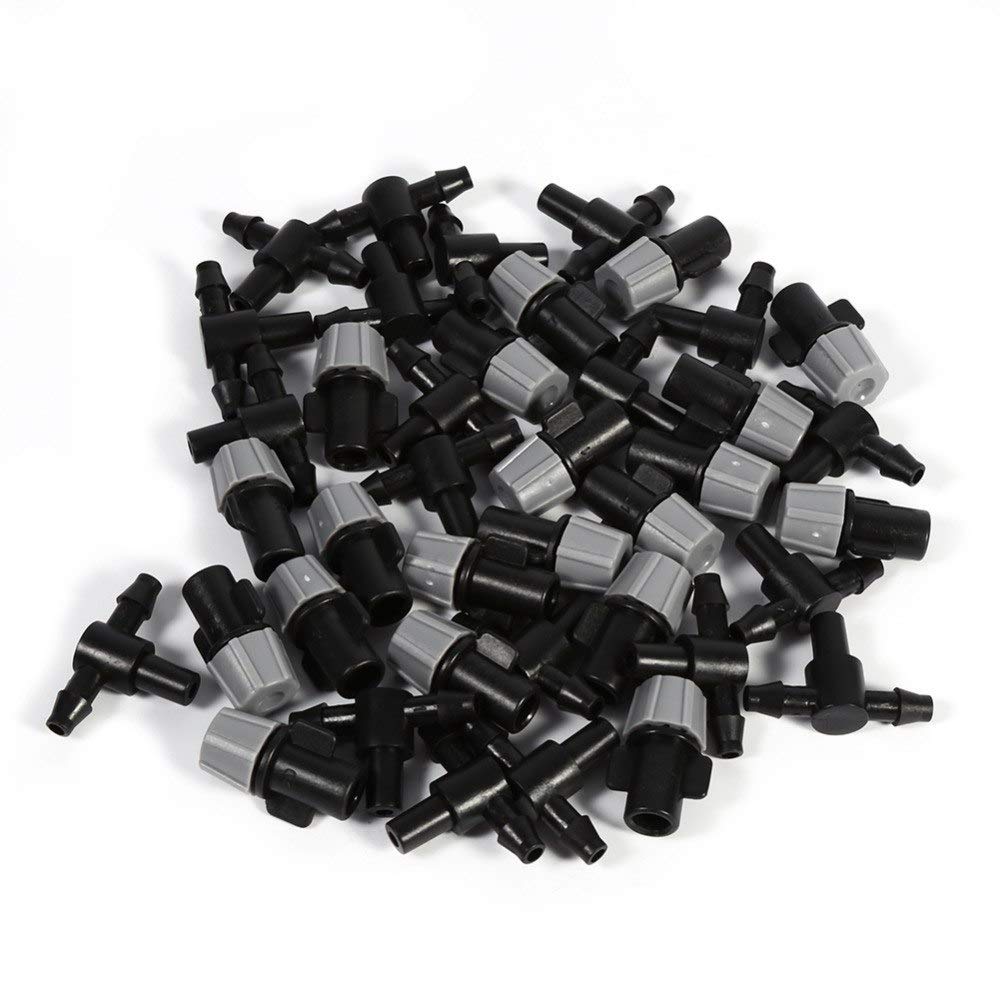 Generic 10 pcs Sprinkler Heads Nozzle + Tee Joints for Misting Watering ...