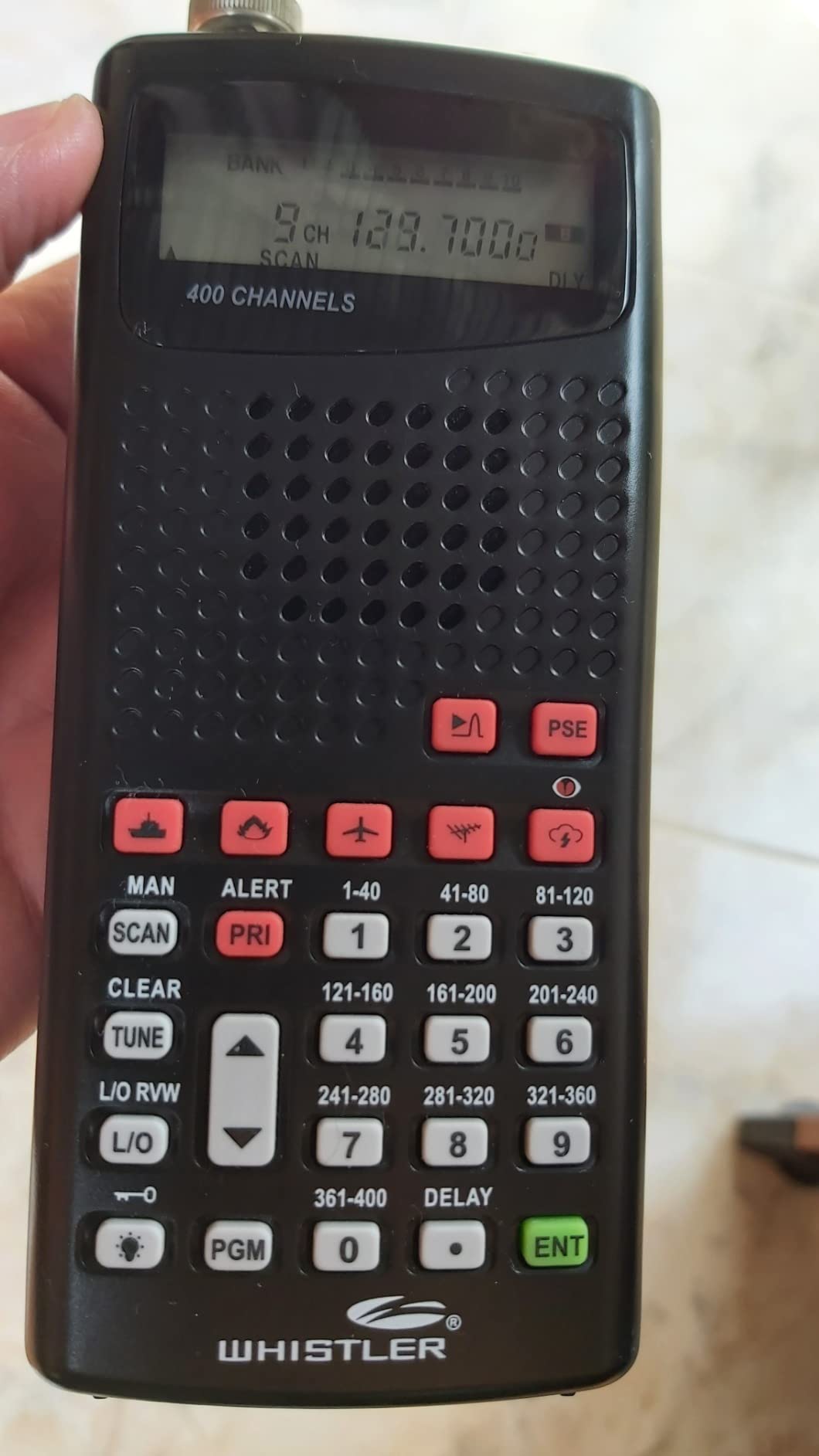 Amazon.com: Whistler WS1010 Analog Handheld Scanner (Black) 10.00in. x ...