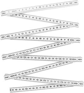 Amazon.com : SEWACC Plastic Folding Ruler Metric Ruler for Carpentry ...