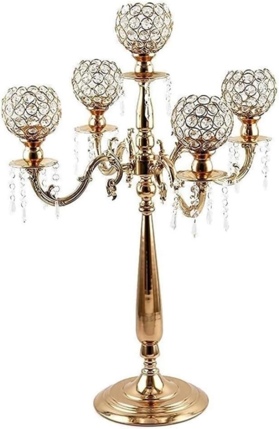 Amazon.com: Candlestick 5 Arms Candelabra Home Holiday Decorative ...