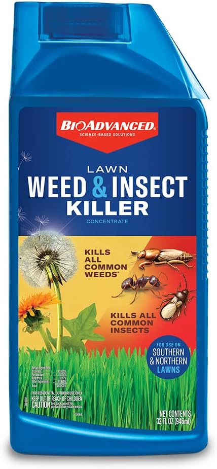 Amazon.com : BioAdvanced Lawn Weed and Insect, Concentrate, 32 FOZ ...