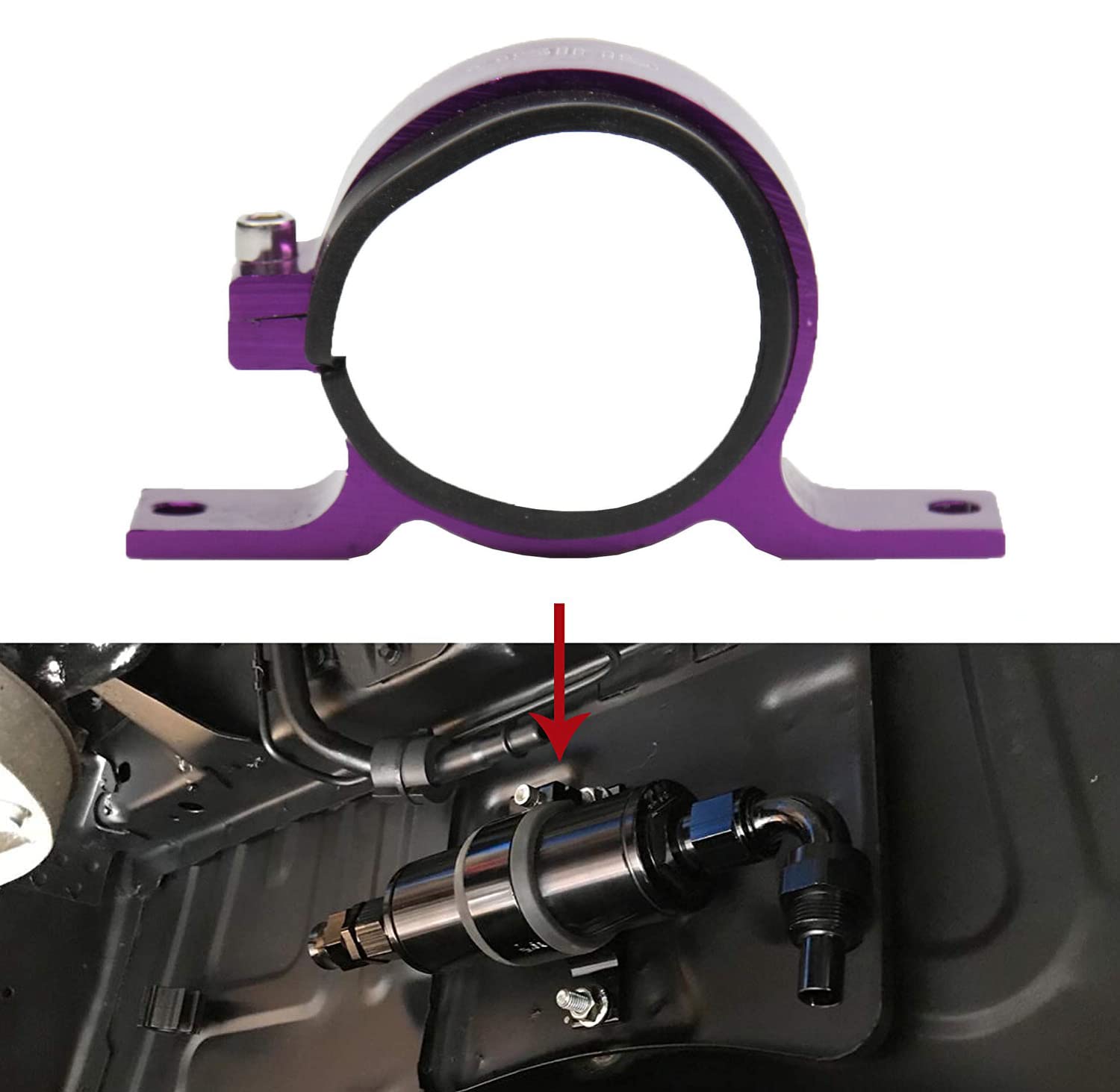 Snapklik.com : New Fuel Pump Mounting Bracket Single Filter Clamp ...