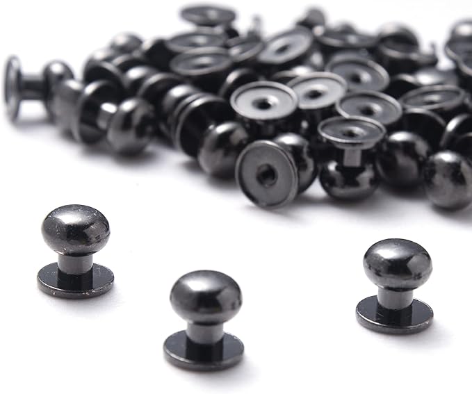 Amazon.com: TiSuit 50 Sets Chicago Screws Round Head Button Cross Screw ...