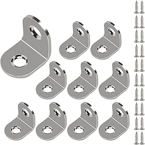 Amazon.com: L Shaped Stainless Steel Brackets Set Corner Brace Joint ...