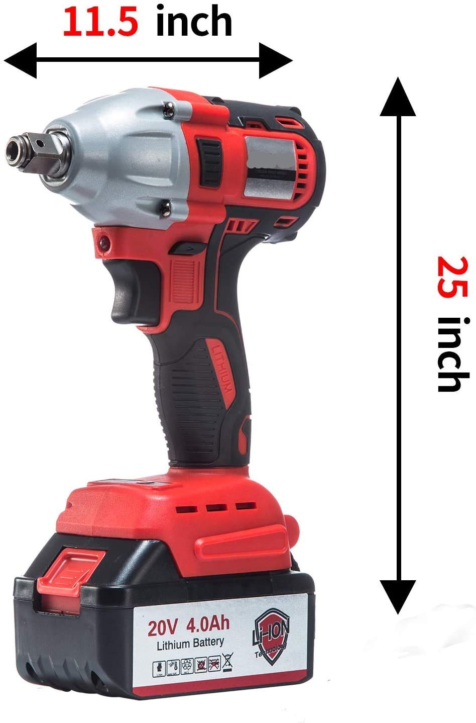 21V Cordless Impact Wrench, 6000mah Powerful Brushless Motor CONENTOOL ...