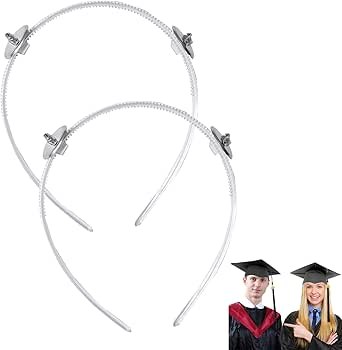 Amazon.com: ATMEET 2 Pack Graduation Cap Headband Decorations Grad Cap ...