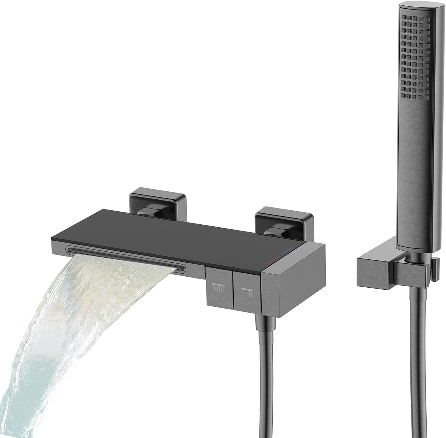 RONMX RTF0583 Waterfall Bath Faucet, Modern Piano Key Design, Wall ...