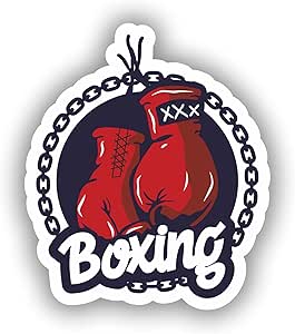 Amazon.com - Stickers for Everyone Boxing Red Gloves Sticker Realistic ...