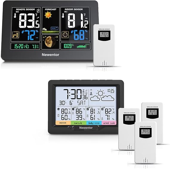 Amazon.com : Newentor Weather Station Q3, Weather Stations with 3 ...