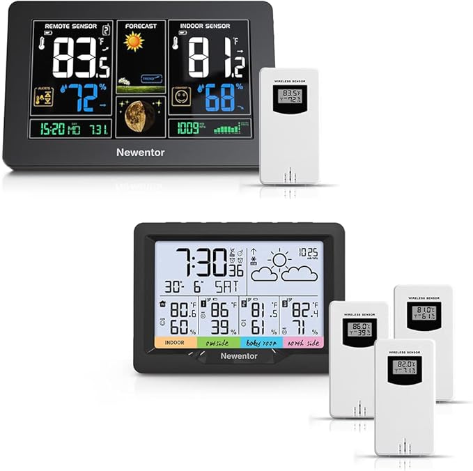 Amazon.com : Newentor Weather Station Q3, Weather Stations with 3 ...