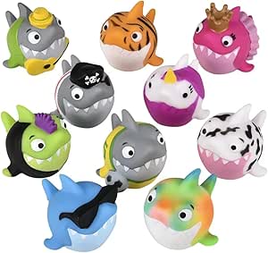 Amazon.com: Ten (10) 2" Sea Animals Rubber Bath Toys with Costumes ...