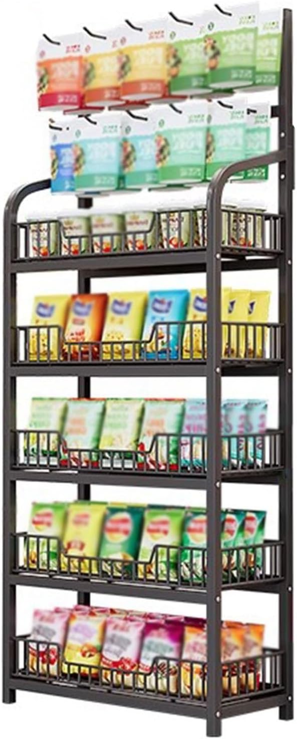 Amazon.com: Retail Snack Rack Display Stand 5-Shelf, Home Theater ...