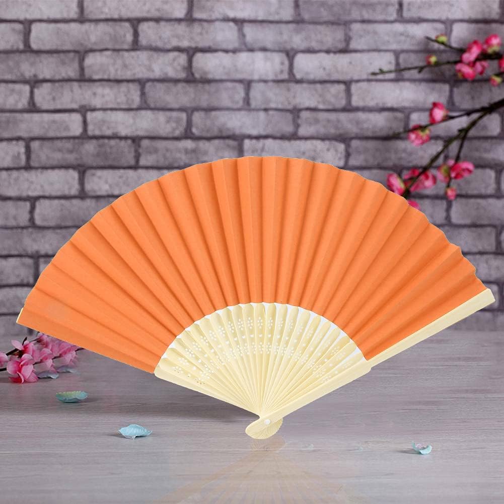 Hand Fan, Collapsible Paper Fan with Ergonomic Handle, DIY Handheld Fan ...