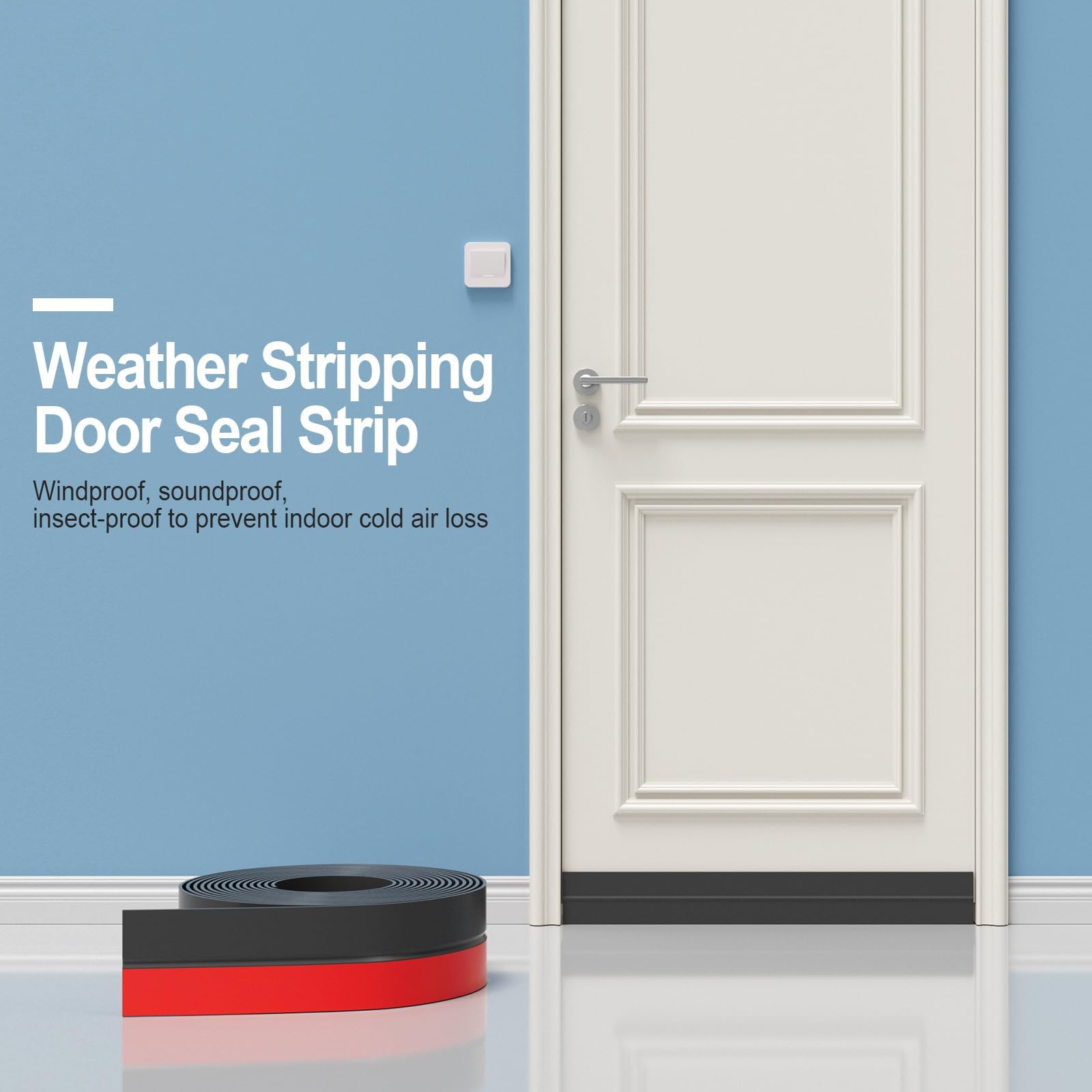Snapklik.com : Ginchain Weather Stripping Door Seal, 2 Inch Silicone ...
