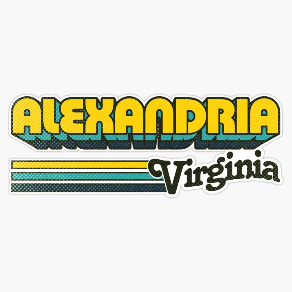 Amazon.com - Alexandria Va City Stripes Sticker Bumper Sticker Vinyl ...