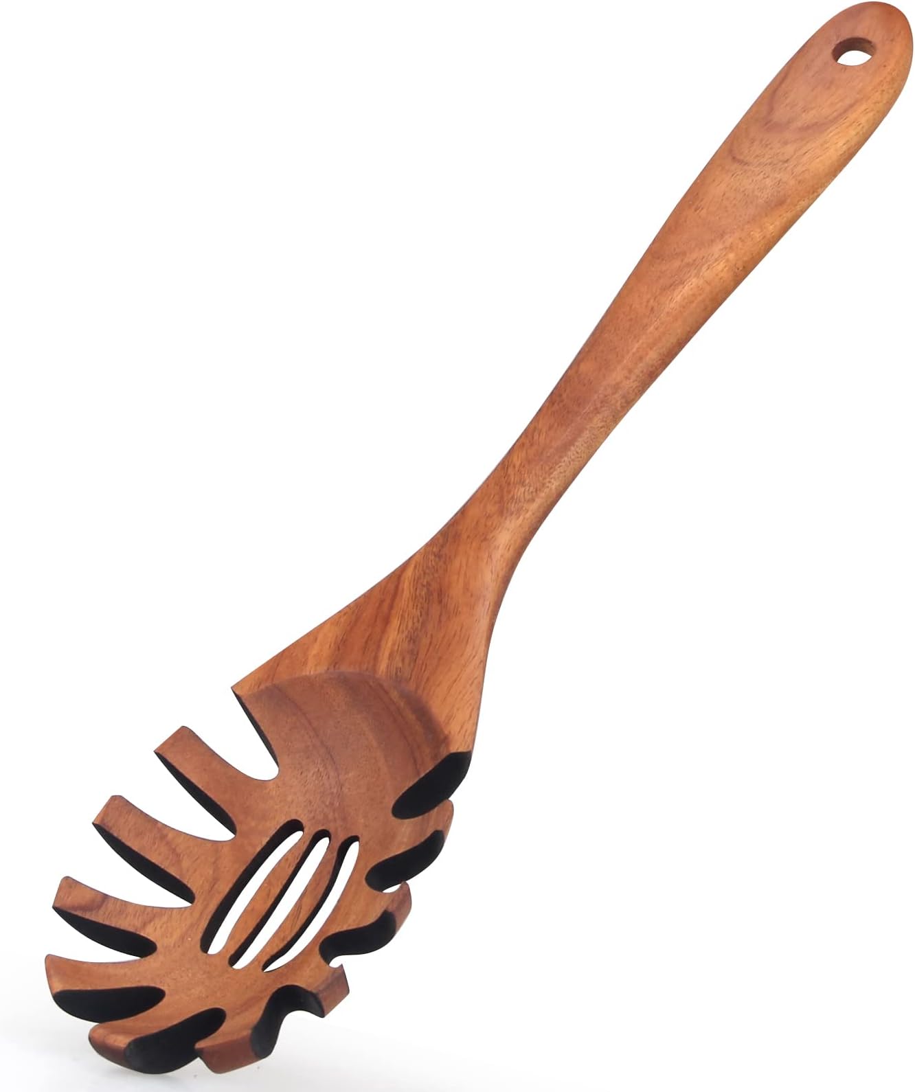 Amazon.com: Wooden Pasta Spoon Wooden Spaghetti Fork 13 Inch Long Hand ...